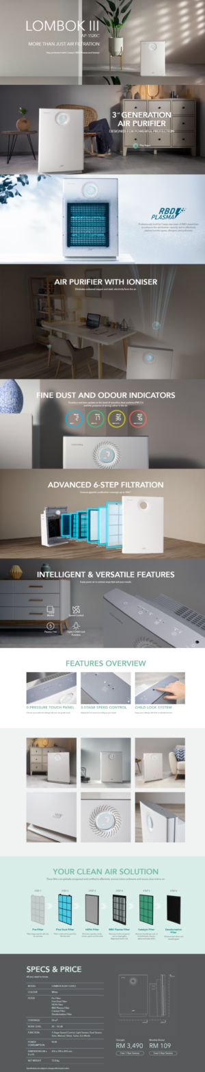 Coway Malaysia™ Promotions 2024 | Coway Lombok III Air Purifier
